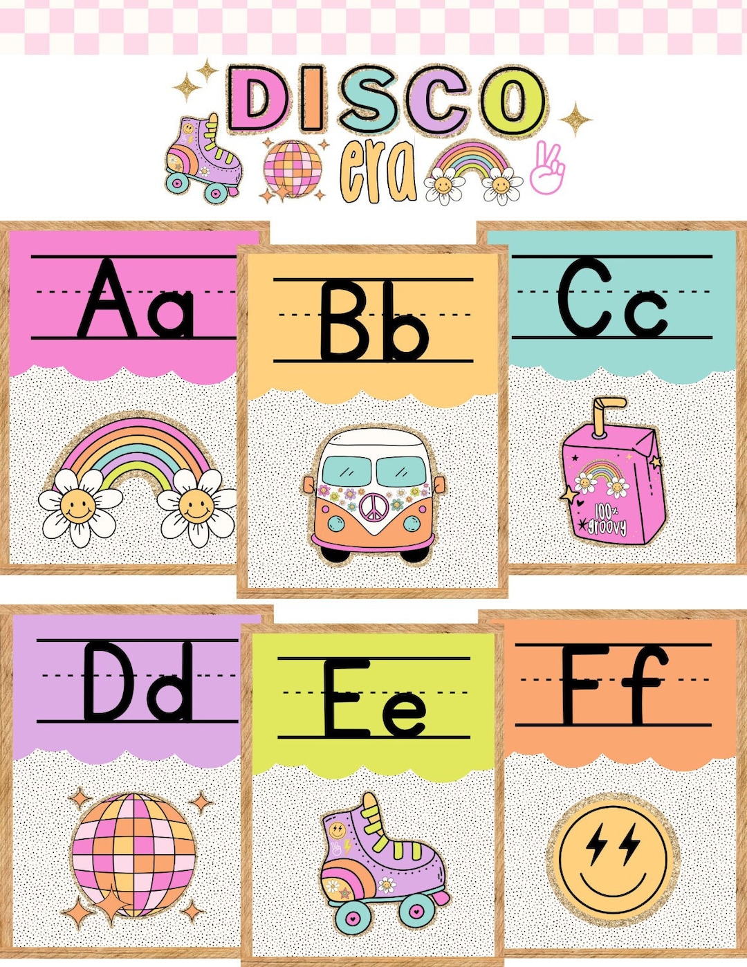 Disco Era Classroom Alphabet - Etsy