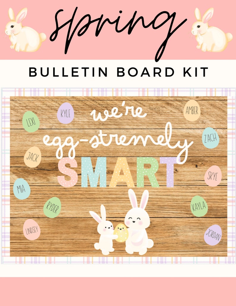 We're Egg-stremely Smart Spring Bulletin Board Kit | Etsy
