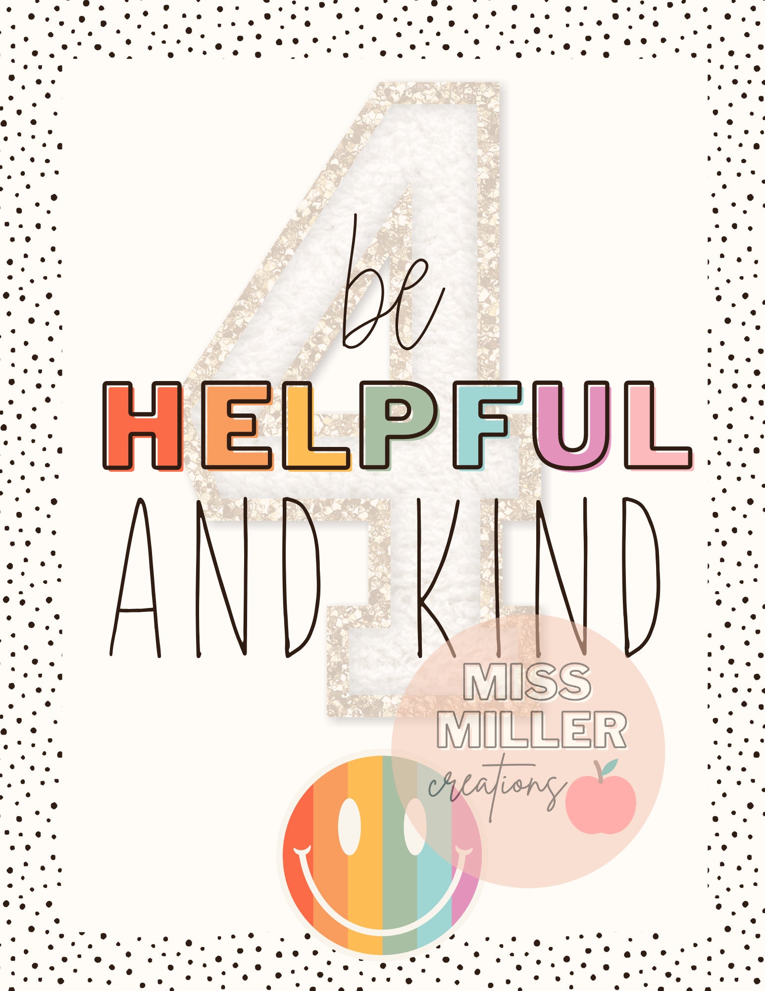 Retro Rainbow Class Rules Posters - Etsy