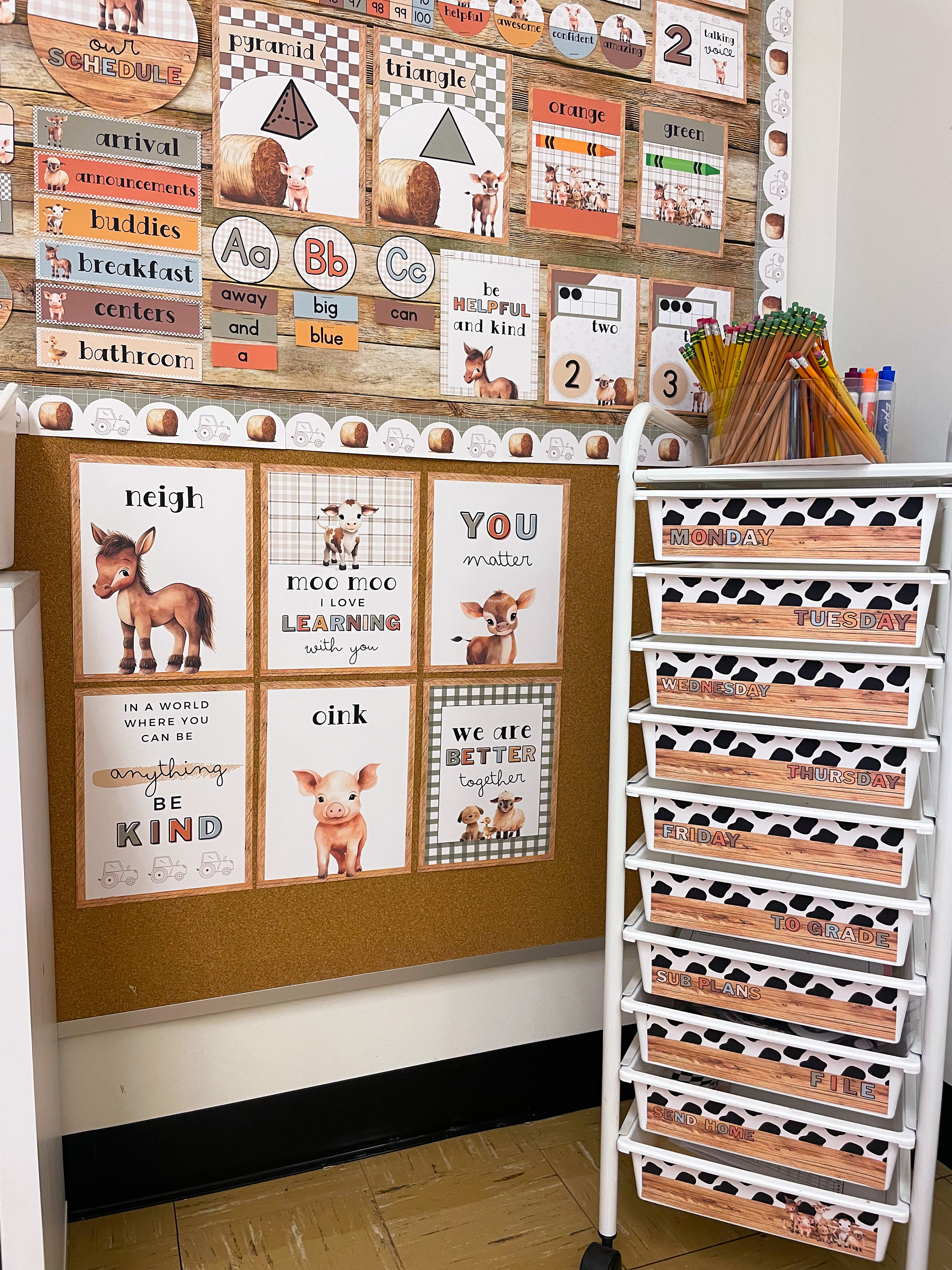 Farm Friends Complete Classroom Collection [editable] - Etsy
