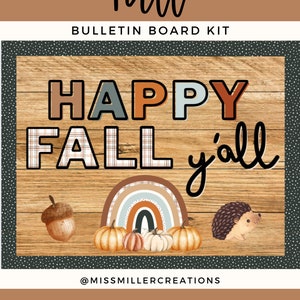 Happy Fall Y'all Bulletin Board Kit [fall/season] [holiday] [classroom ...