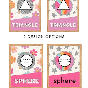 Groovy Glitter Shape Posters - Etsy