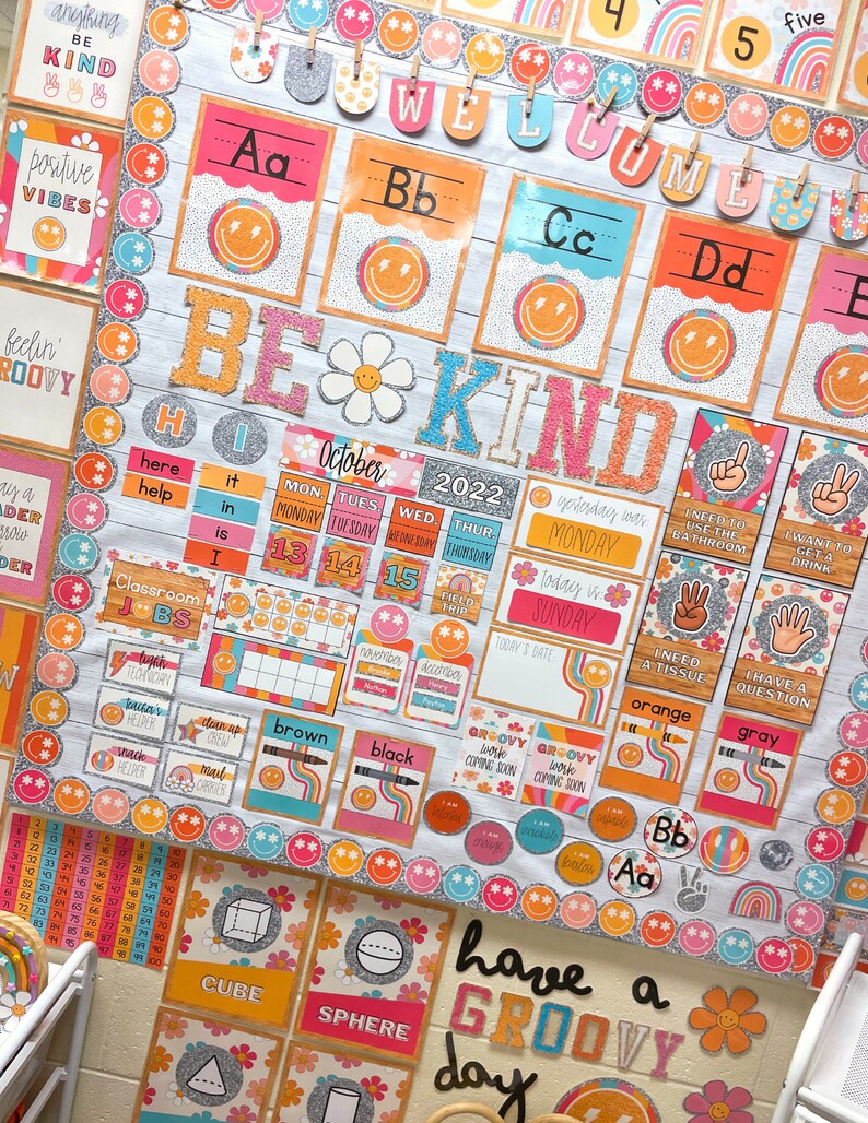 Groovy Glitter Complete Classroom Collection GROWING BUNDLE - Etsy