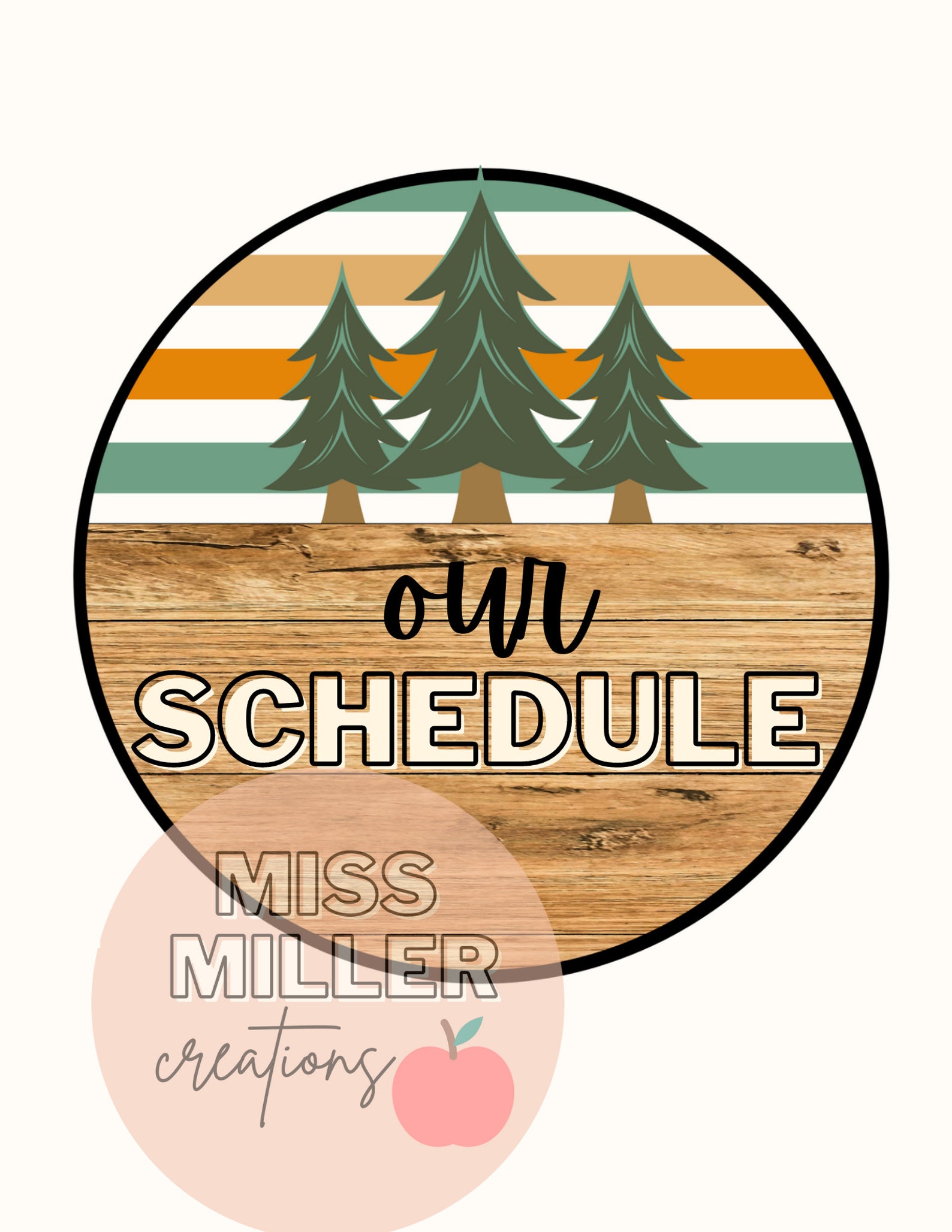 Woodland Visual Classroom Schedule editable | Etsy