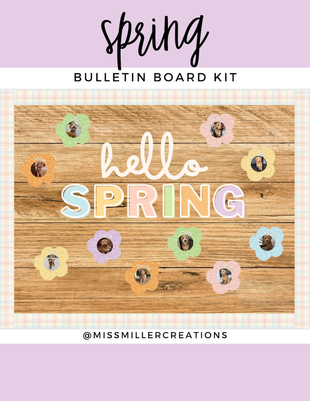 Hello Spring Smiley Bulletin Board Kit [easter/spring] [editable] - Etsy