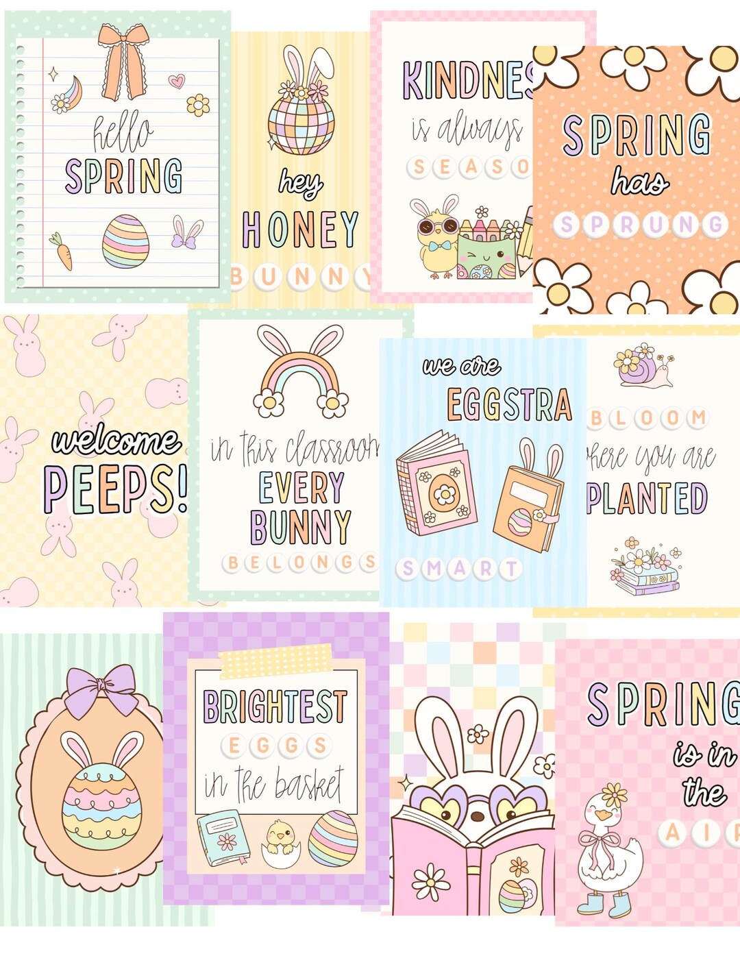 Spring-ish Classroom Decor Posters - Etsy