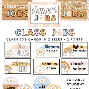 Daisy Dreams Class Jobs Display [editable] - Etsy