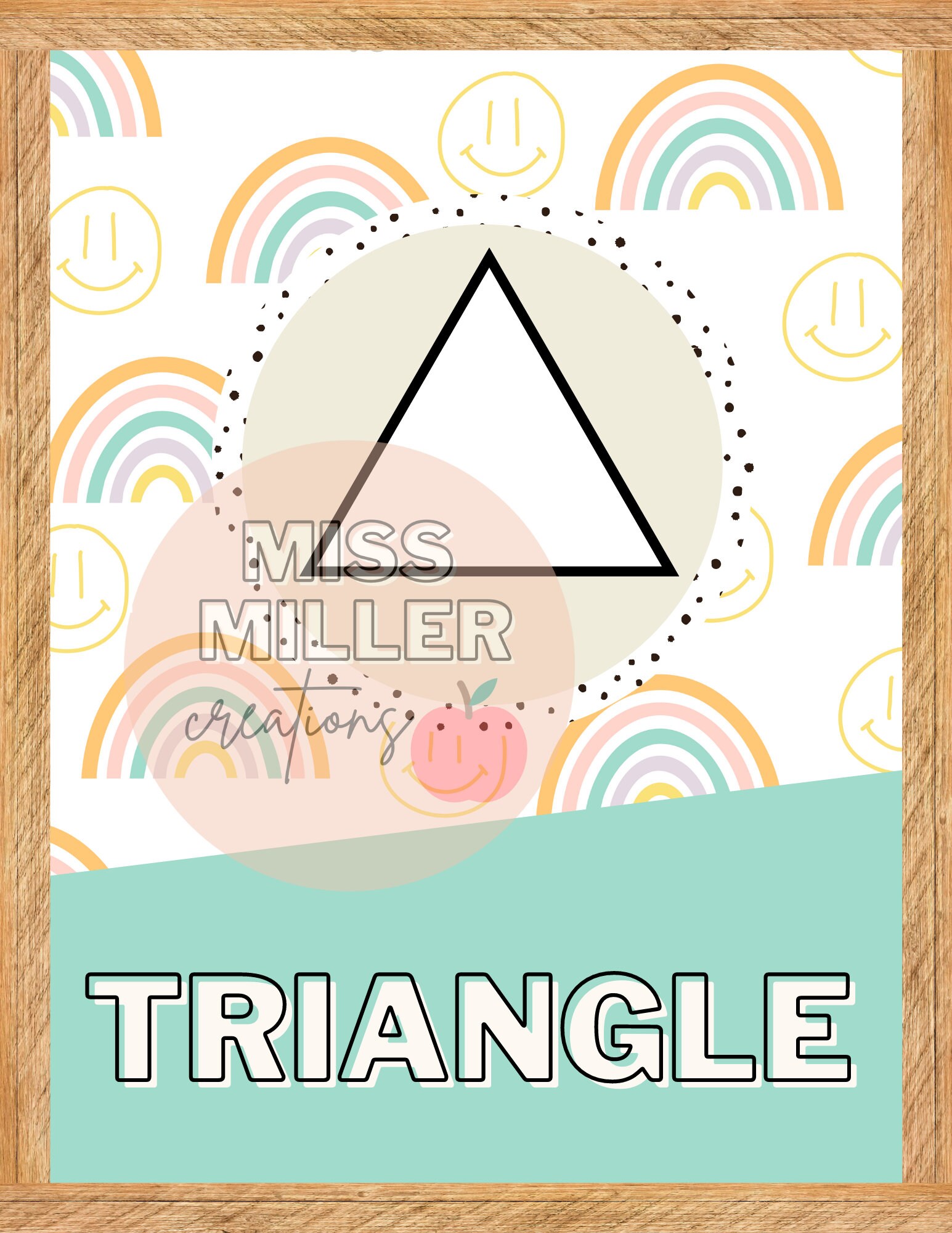 Pastel Boho Rainbow Classroom Shape Posters - Etsy