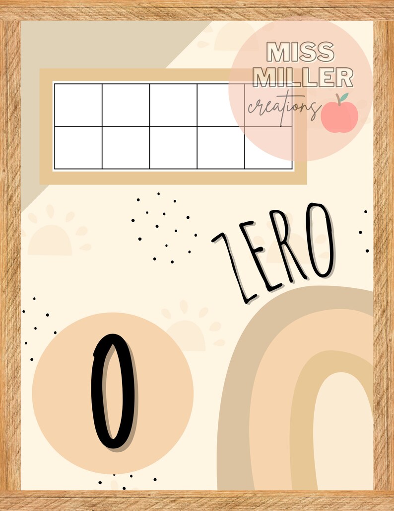 Neutral Boho Rainbow Classroom Number Posters - Etsy