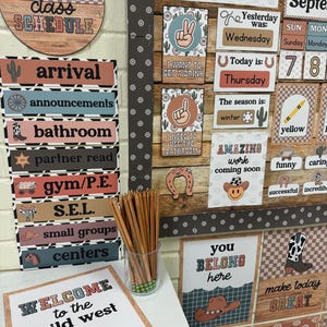 Wild Wild West Complete Classroom Collection [editable] - Etsy
