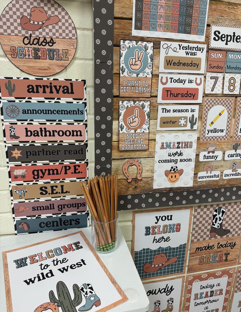 Wild Wild West Complete Classroom Collection [editable] - Etsy