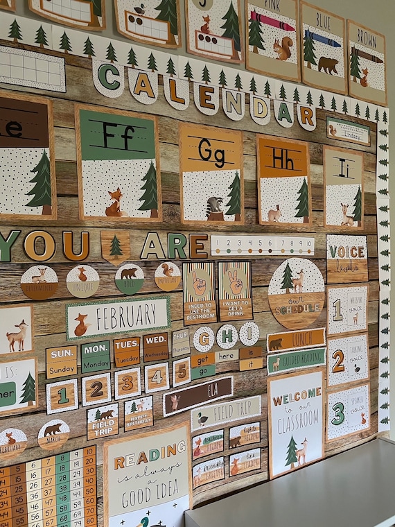 Woodland Theme Complete Classroom Bundle editable - Etsy
