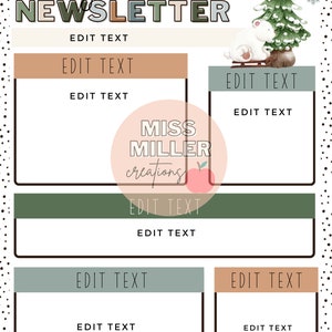 Winter Newsletter Template [editable] - Etsy