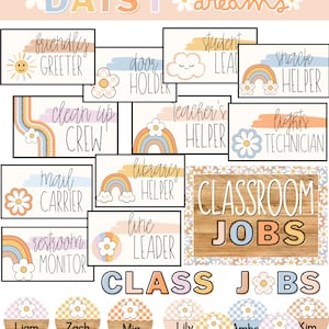 Daisy Dreams Class Jobs Display [editable] - Etsy