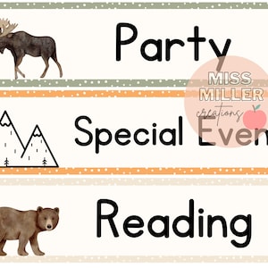 Adventure Classroom Schedule [editable] - Etsy