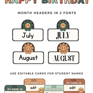 Groovy Vintage Class Birthday Display - Etsy