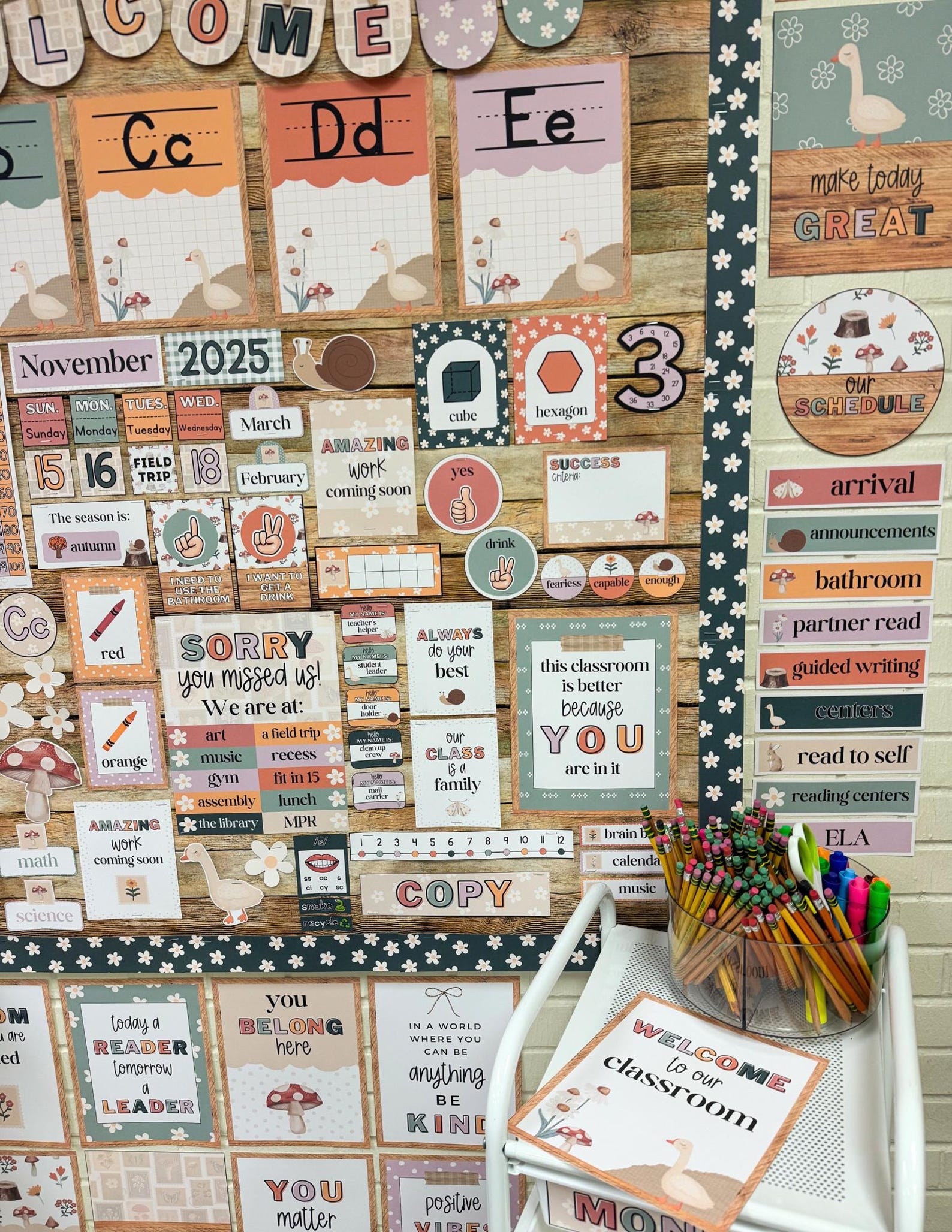 Cottagecore Classroom Decor Bundle [editable] - Etsy
