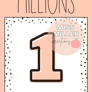 Modern Boho Rainbow Place Value Classroom Posters - Etsy