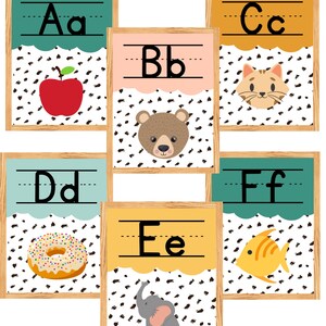 Modern Boho Rainbow Classroom Alphabet - Etsy