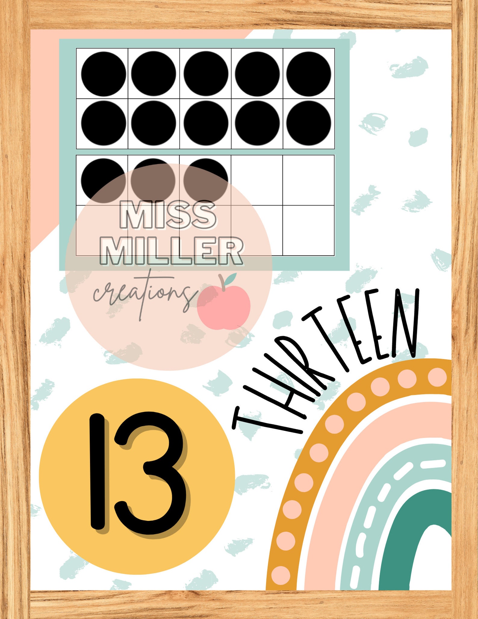 Modern Boho Rainbow Classroom Number Posters - Etsy