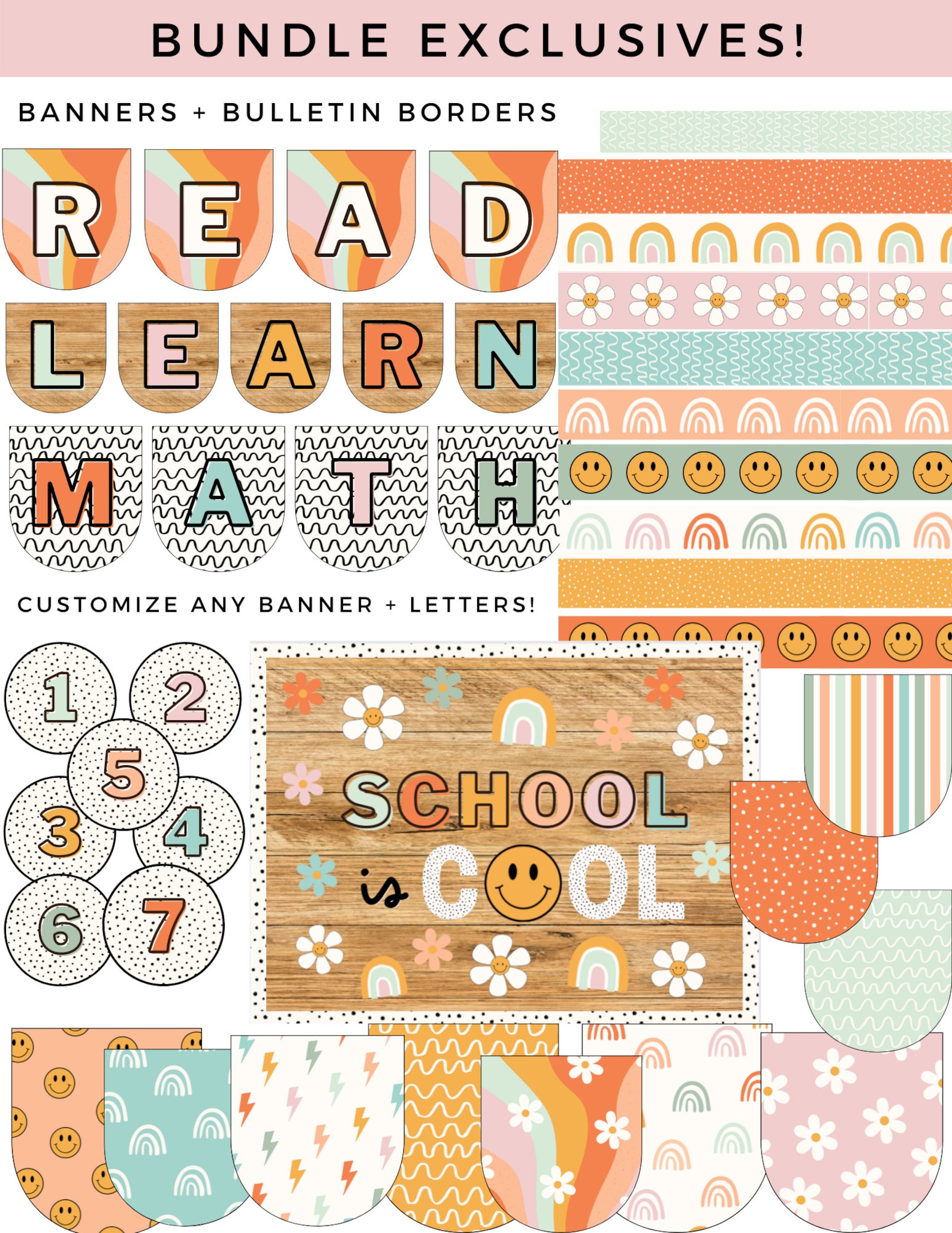 Groovy Boho Complete Classroom Collection editable - Etsy