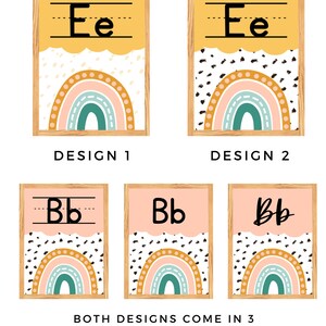 Modern Boho Rainbow Classroom Alphabet - Etsy