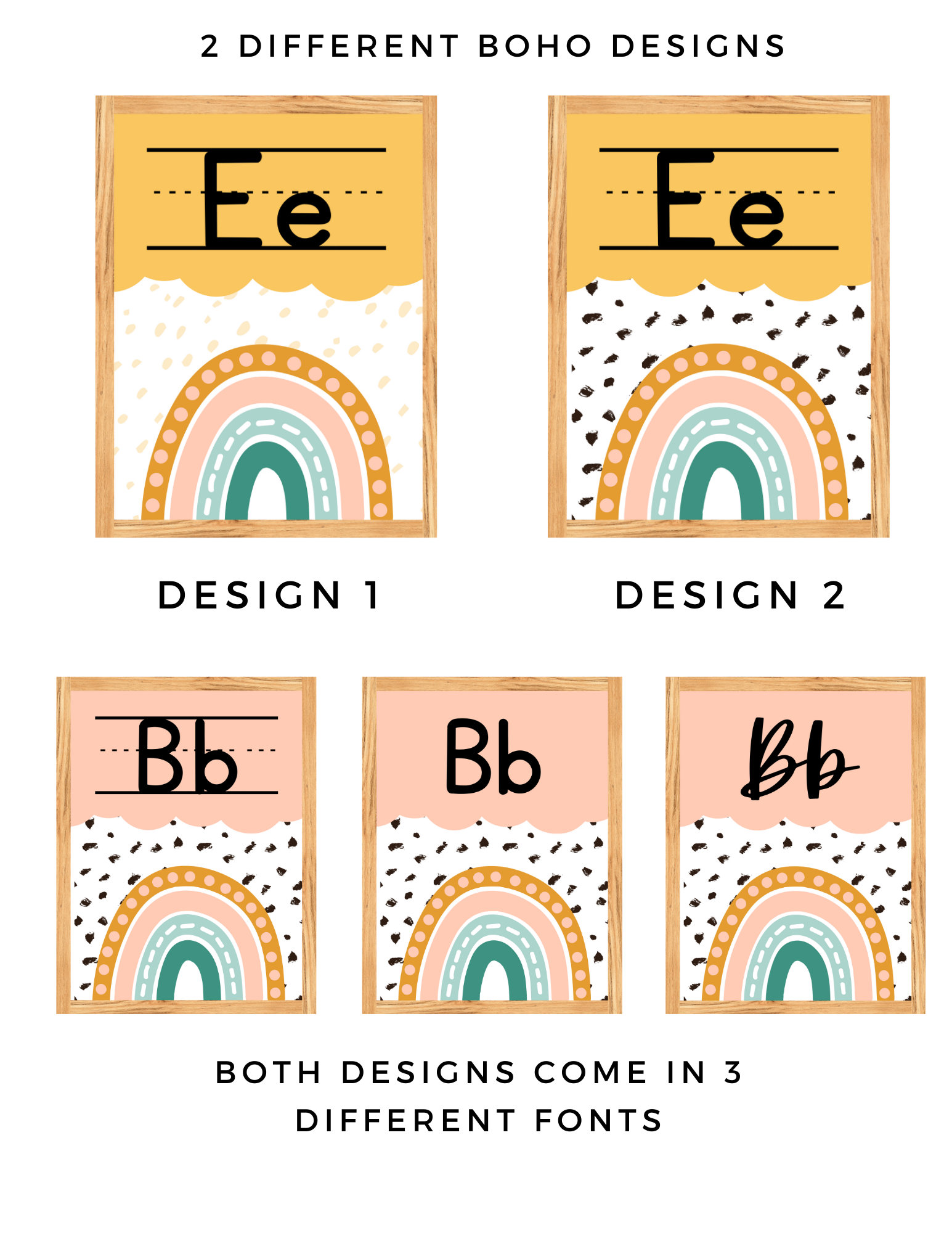Modern Boho Rainbow Classroom Alphabet - Etsy