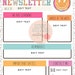 Groovy Glitter Newsletter editable - Etsy