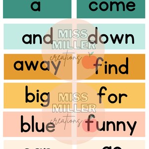 Modern Boho Rainbow Classroom Word Wall [editable] - Etsy