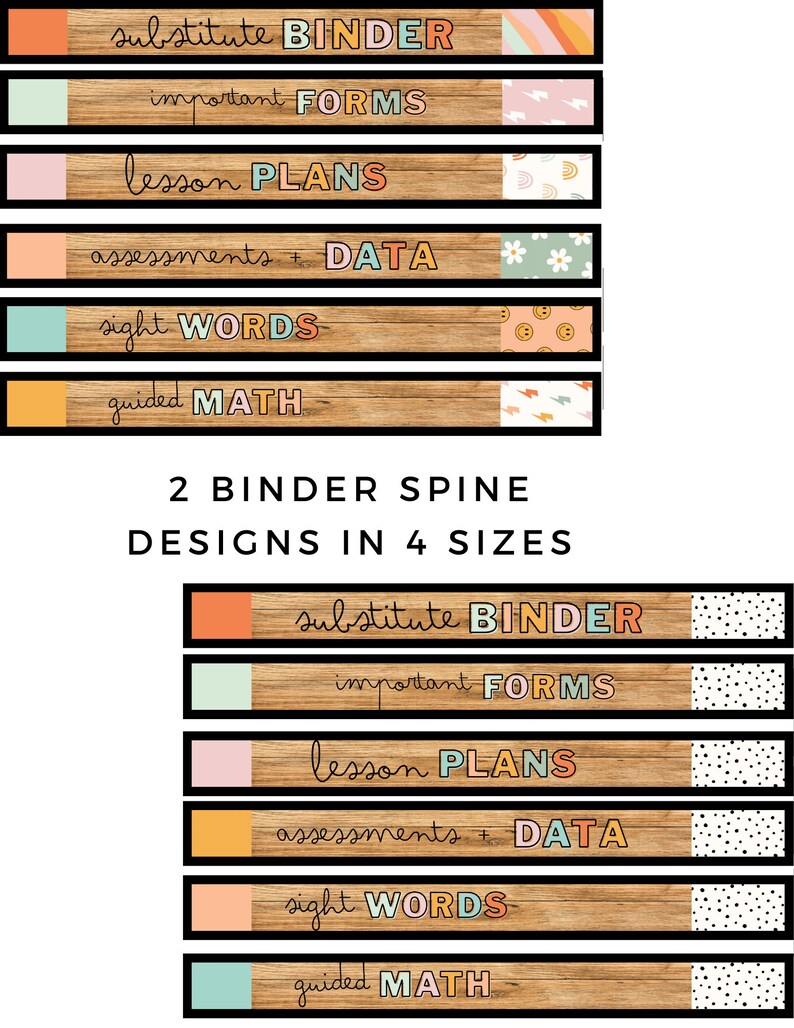 Groovy Boho Binder Covers editable - Etsy