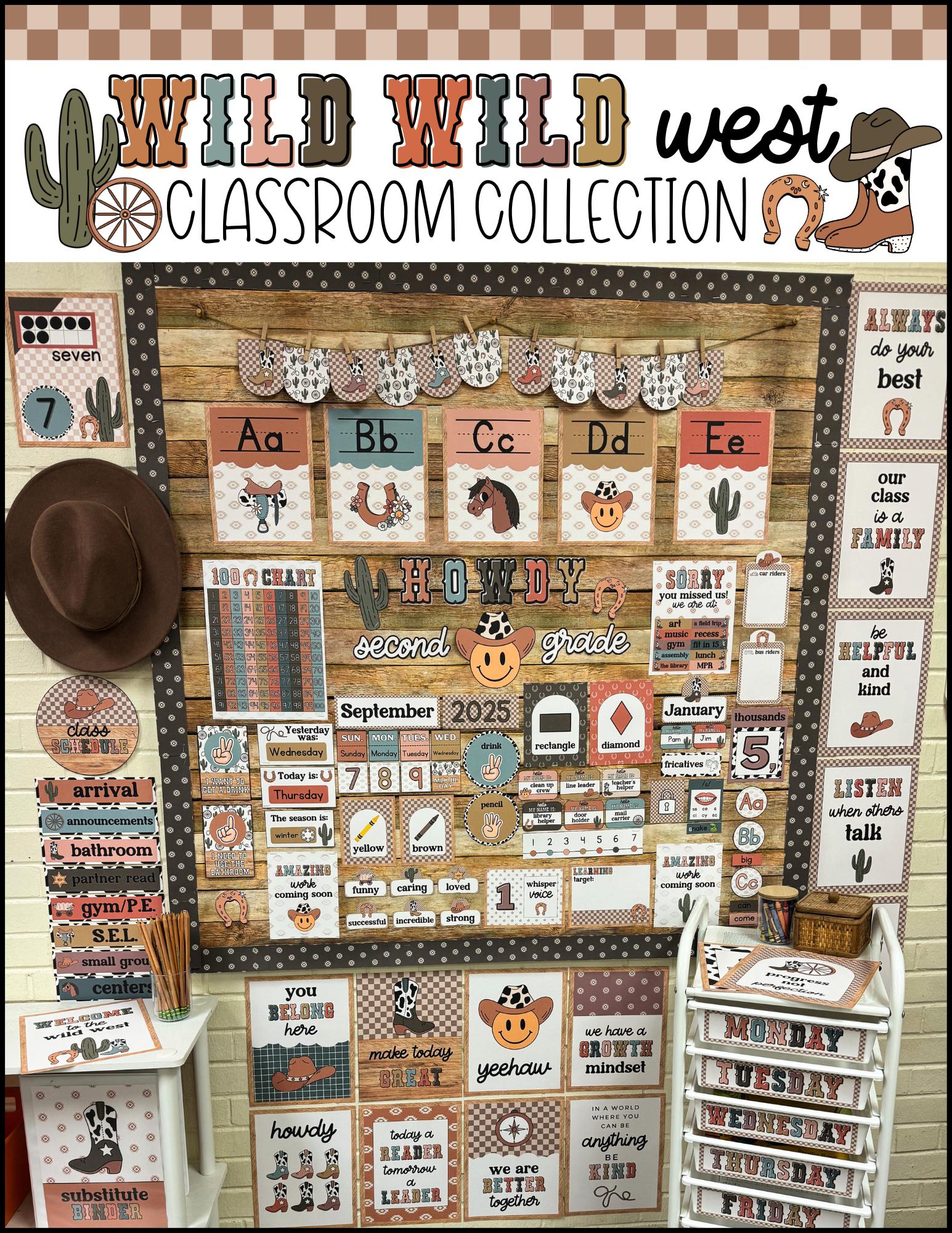 Wild Wild West Complete Classroom Collection [editable] - Etsy