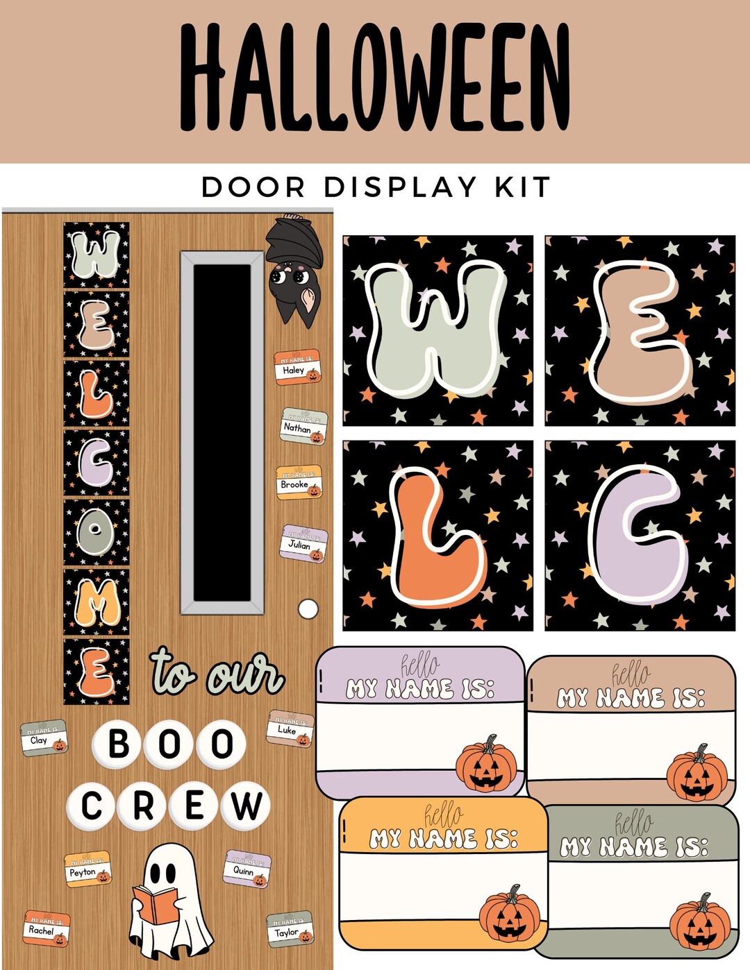 Welcome to Our Boo Crew Door Display Kit - Etsy