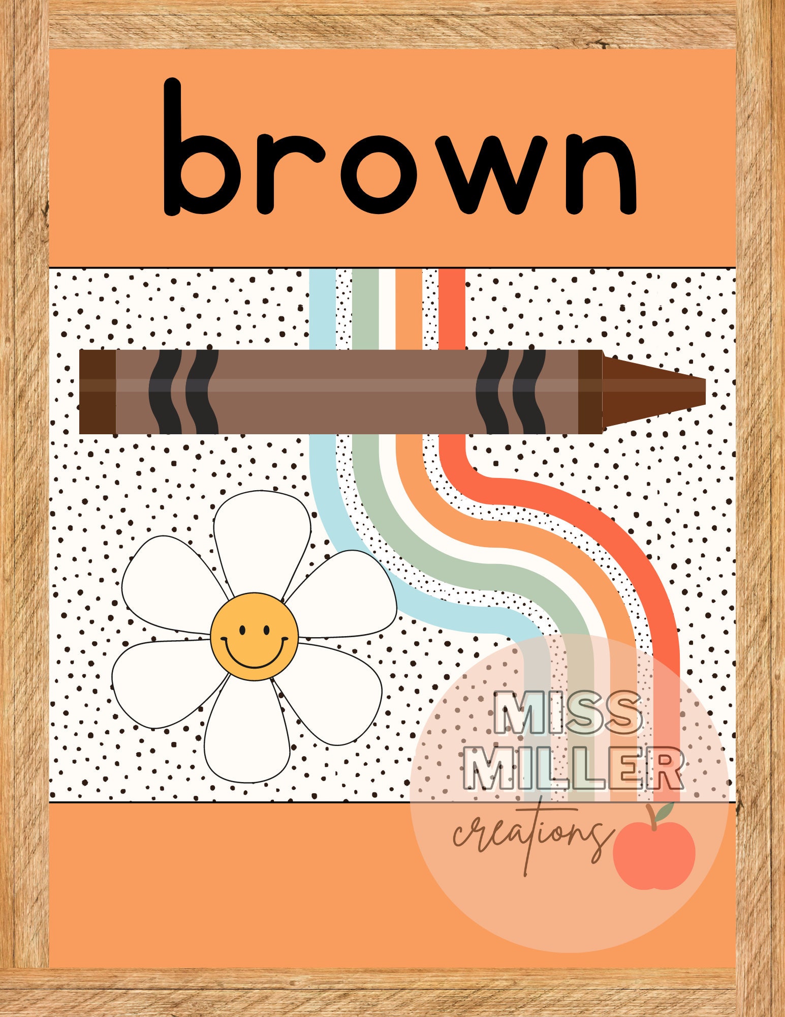 Retro Rainbow Classroom Color Posters - Etsy