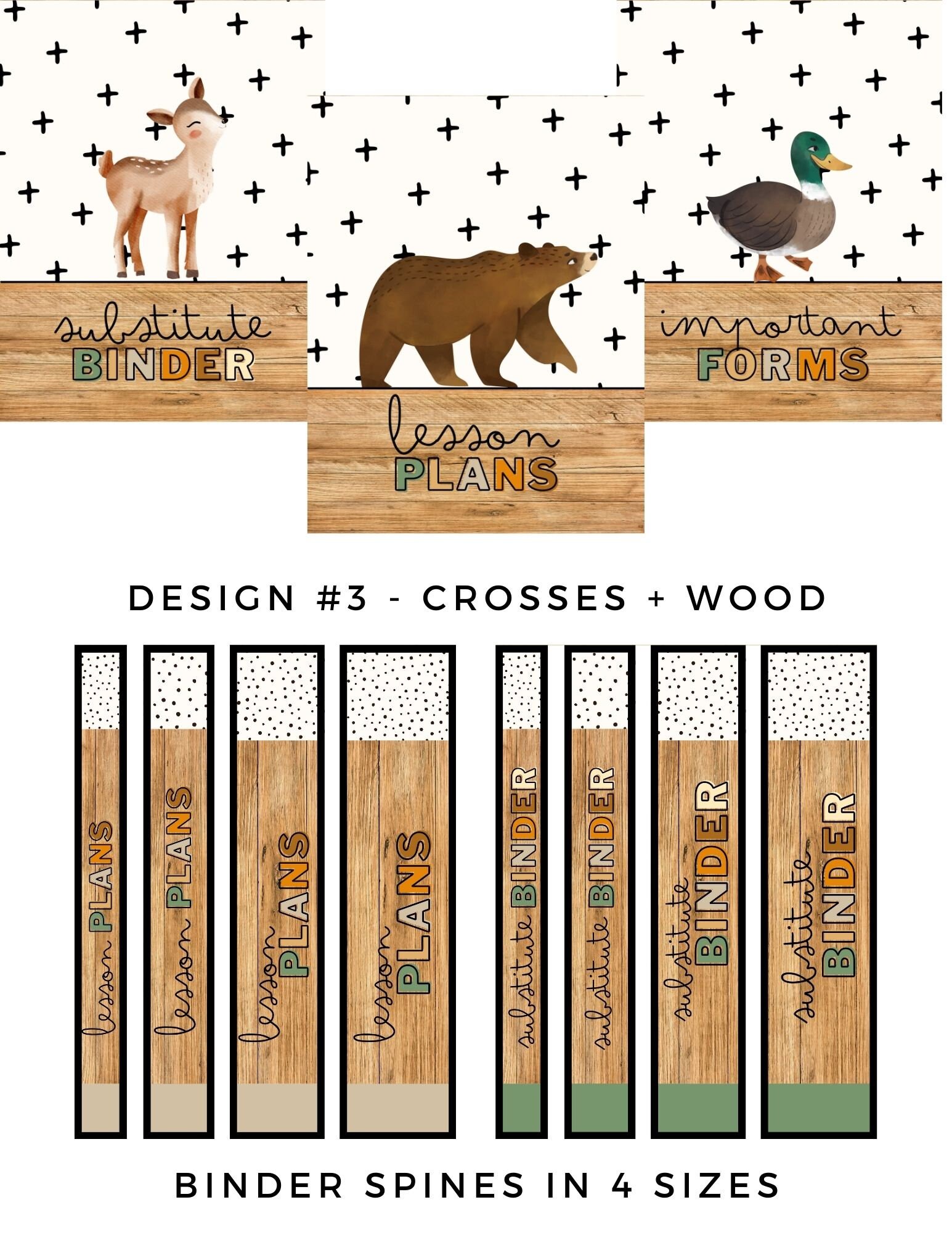 Woodland Binder Covers [editable] - Etsy
