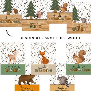 Woodland Binder Covers [editable] - Etsy