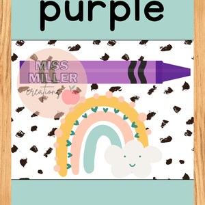 Modern Boho Rainbow Classroom Color Posters - Etsy