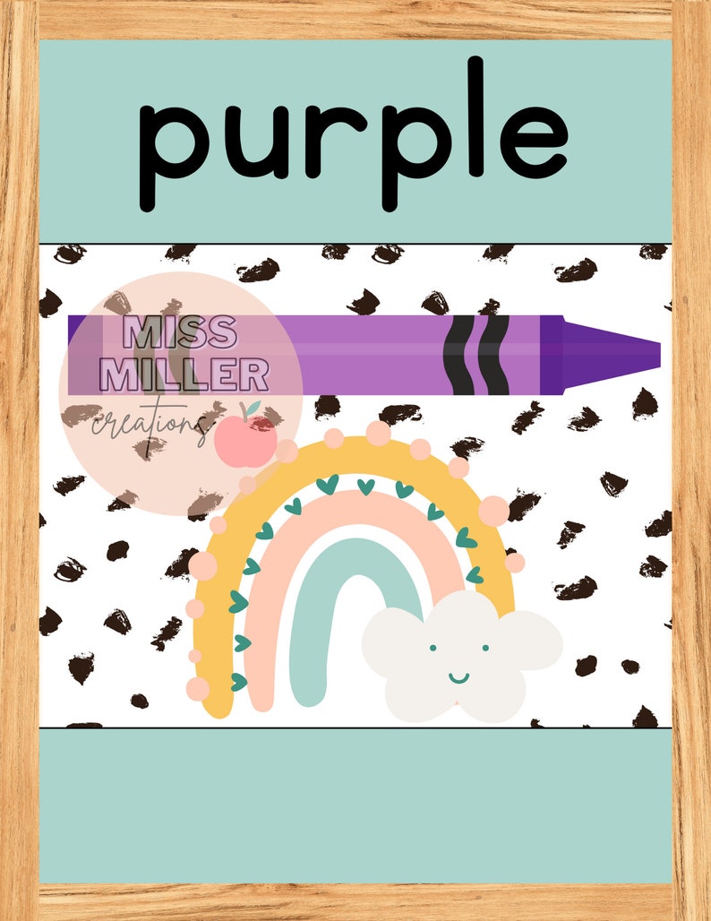 Modern Boho Rainbow Classroom Color Posters - Etsy