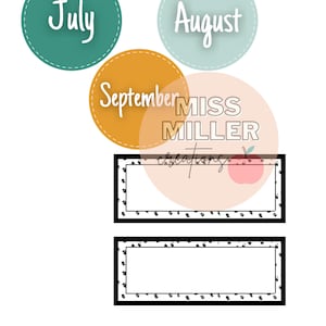 Modern Boho Rainbow Class Birthdays Display editable - Etsy