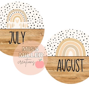 Neutral Boho Rainbow Class Birthday Display - Etsy