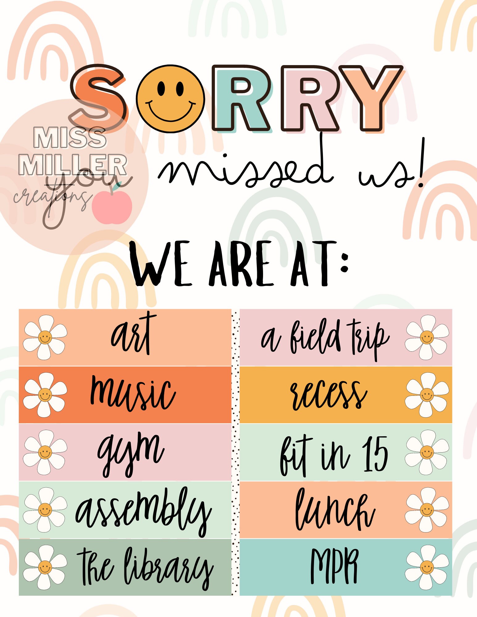Groovy Boho Where Are We Classroom Door Sign [editable] - Etsy