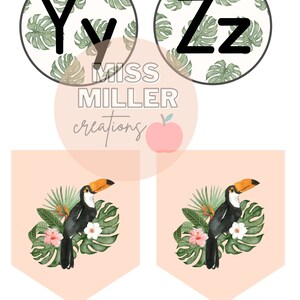 Boho Tropics Word Wall [editable] - Etsy