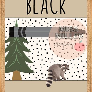 Woodland Classroom Color Posters - Etsy