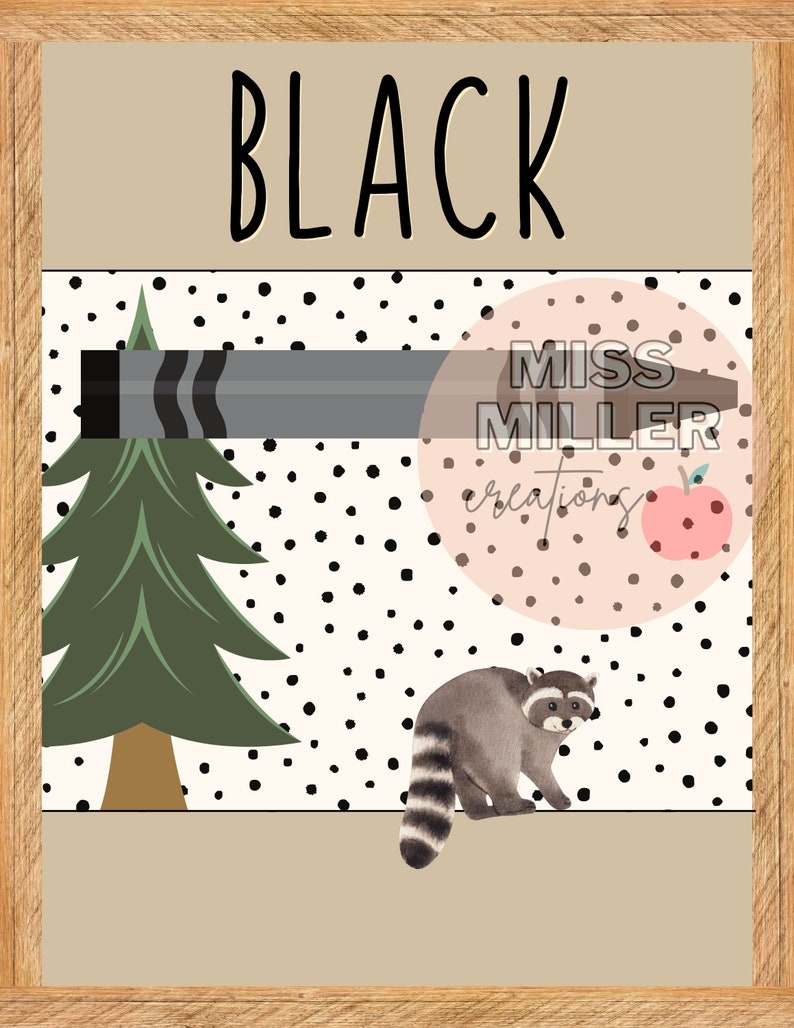 Woodland Classroom Color Posters | Etsy