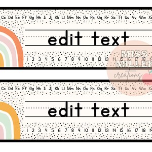 Groovy Boho Desk Plates [editable] - Etsy