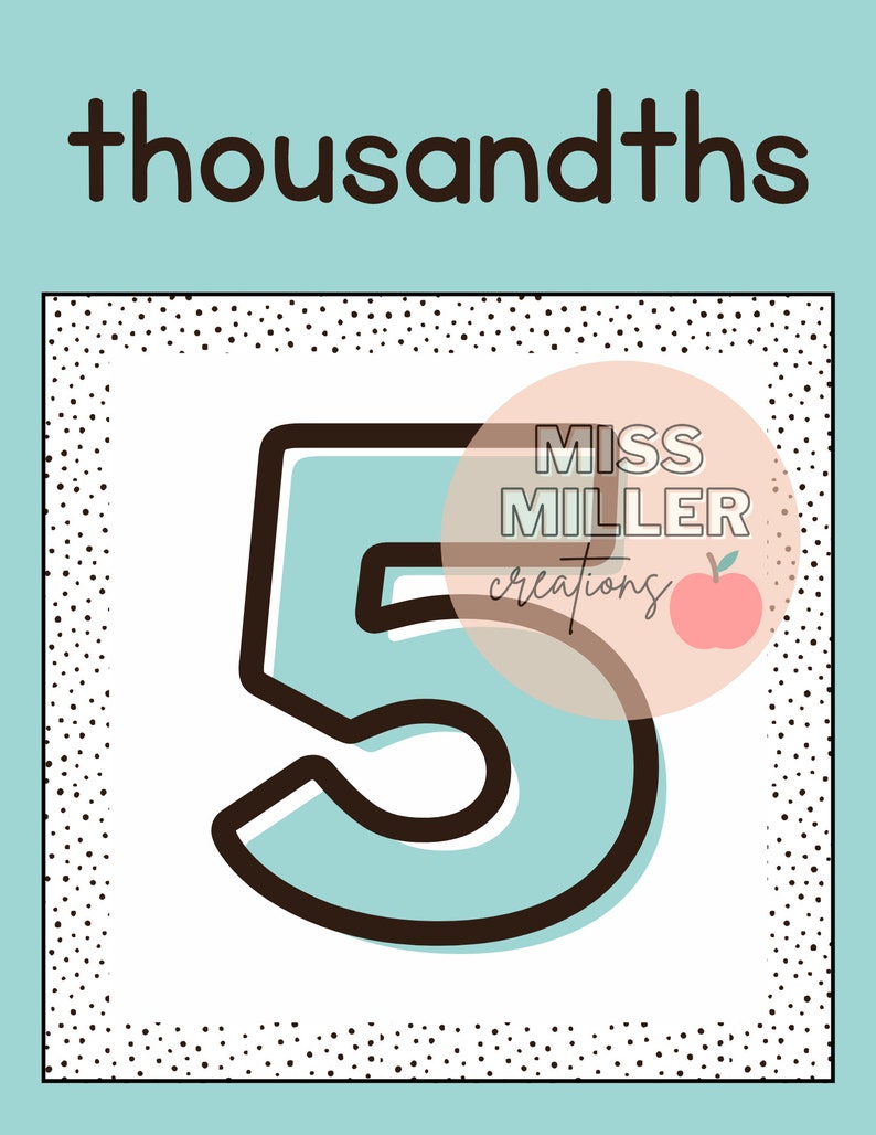 Groovy Glitter Place Value Posters - Etsy