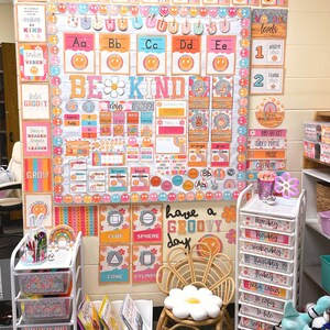 Groovy Glitter Classroom Decor Bundle [editable Digital Download] - Etsy