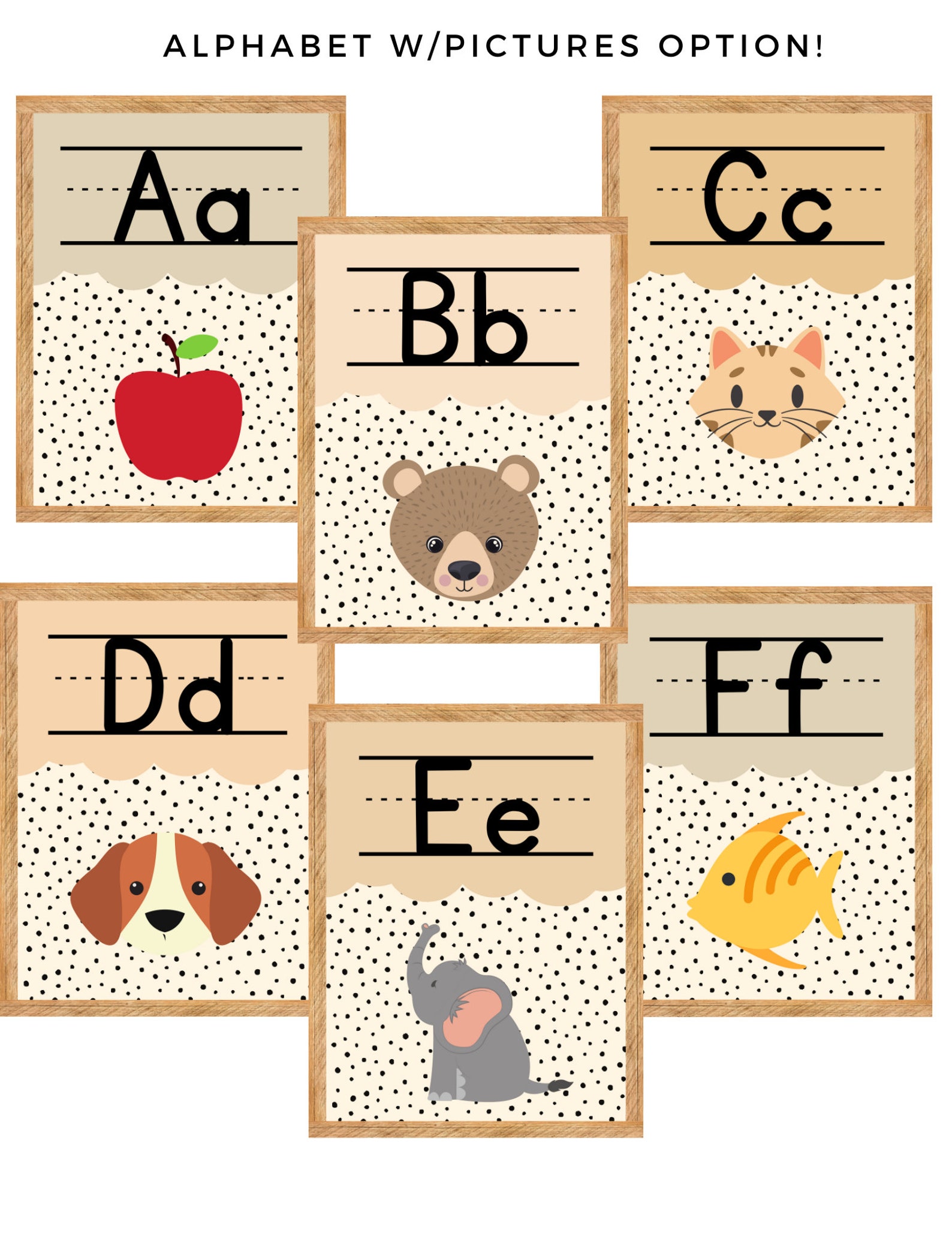 Neutral Boho Rainbow Classroom Alphabet - Etsy