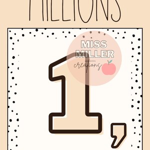 Neutral Boho Rainbow Place Value Posters - Etsy