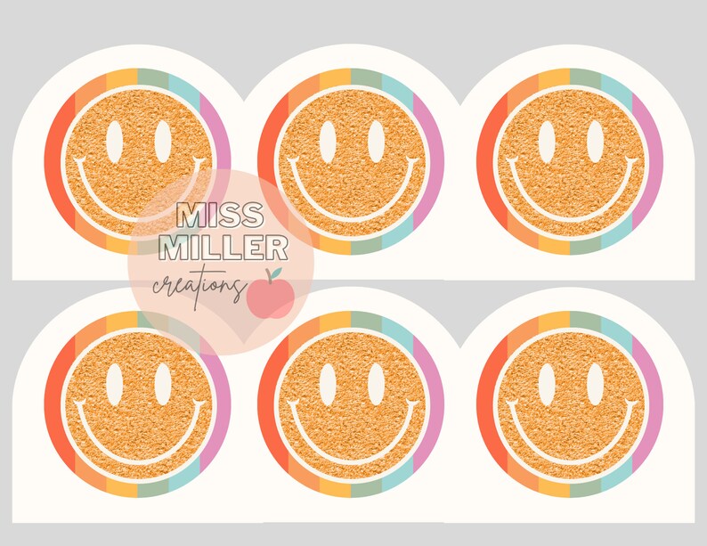 Retro Rainbow Bulletin Board Borders - Etsy