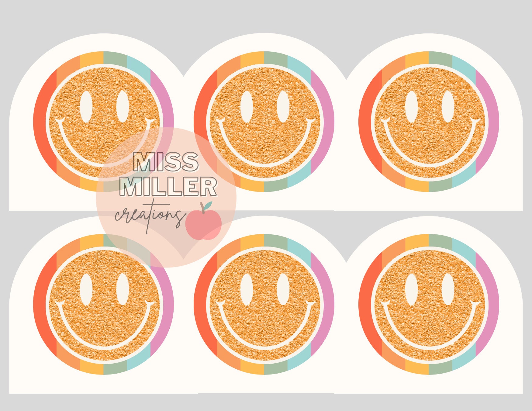 Retro Rainbow Bulletin Board Borders - Etsy